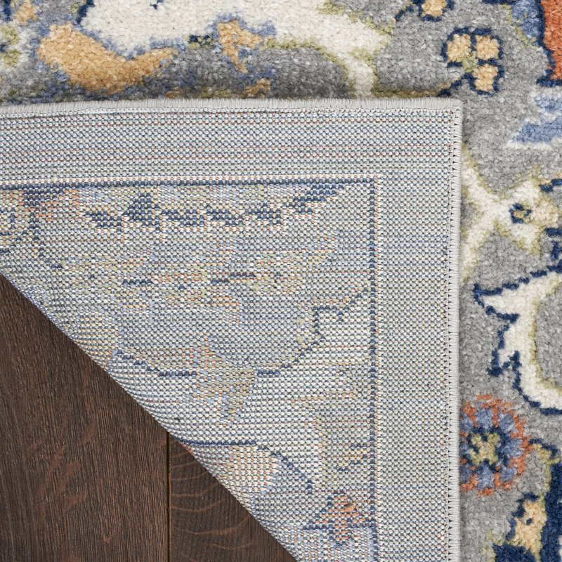 Bungalow Rose Ivelin Performance Grey/Brown Rug & Reviews | Wayfair